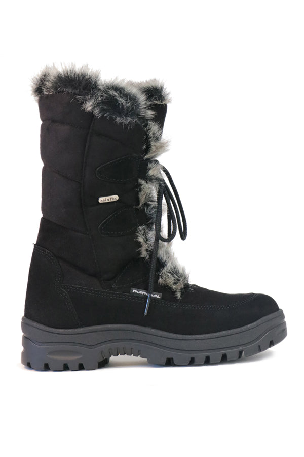 Oribi OC Black mid-calf Women's Winter Boots with retractable Ice Grip ...