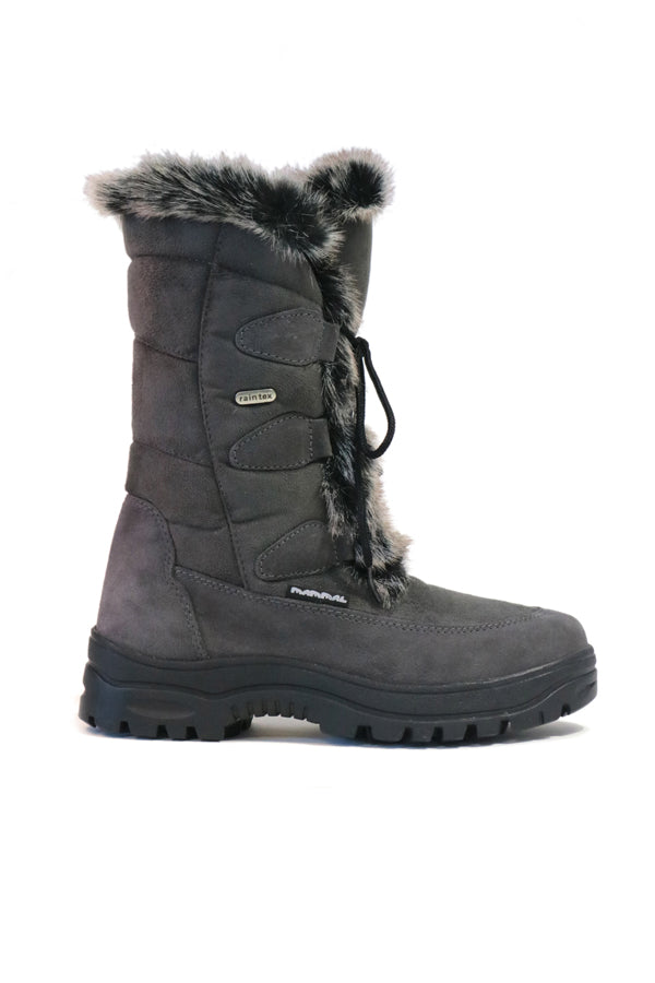 Oribi OC Grey mid-calf Women's Winter Boots with retractable Ice Grip ...