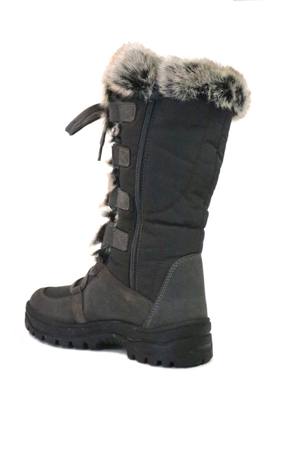 Lucia OC Grey Women's Winter Boots with retractable Ice Grip system ...